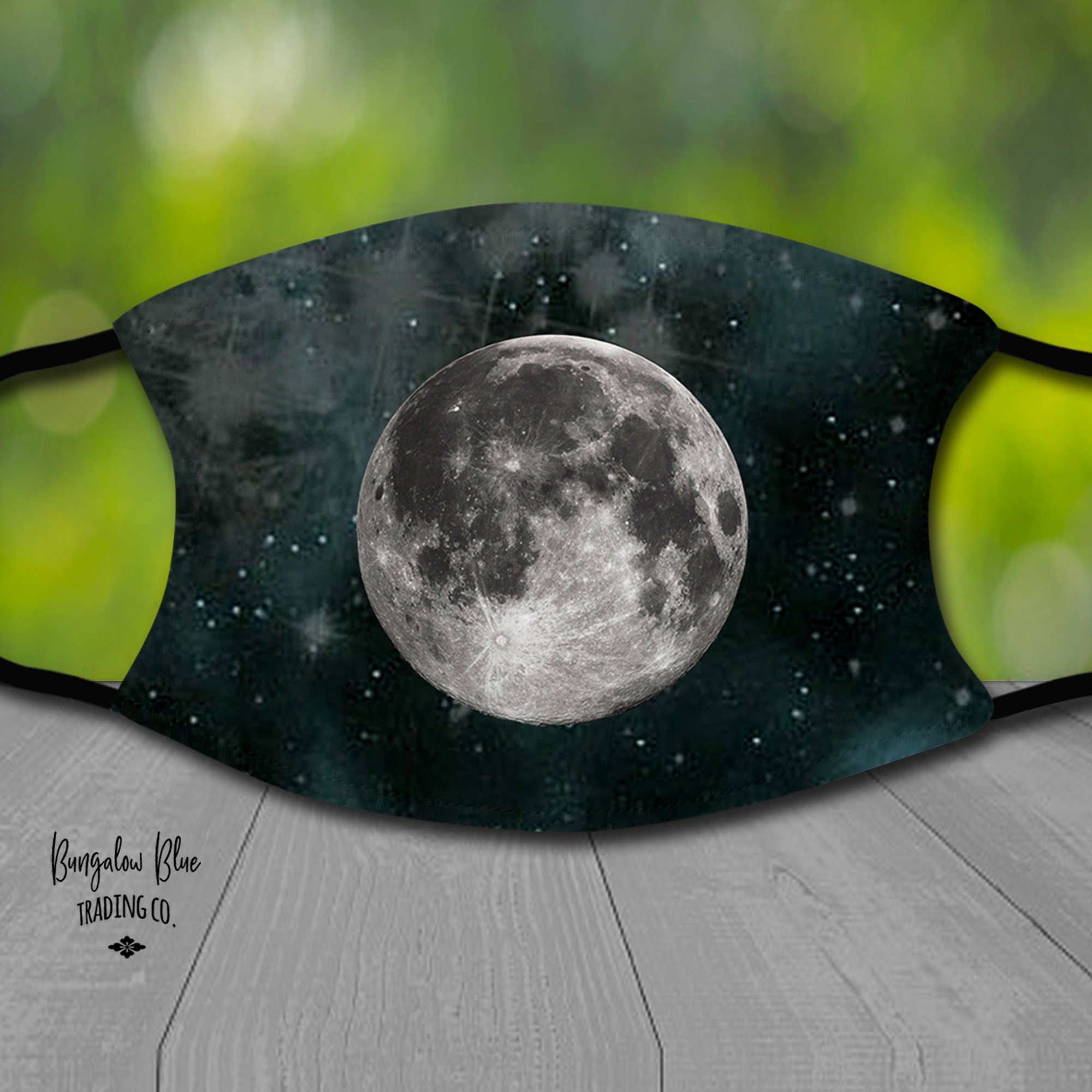 Full Moon Face Mask Astronomy Face Covering with Filter | Etsy