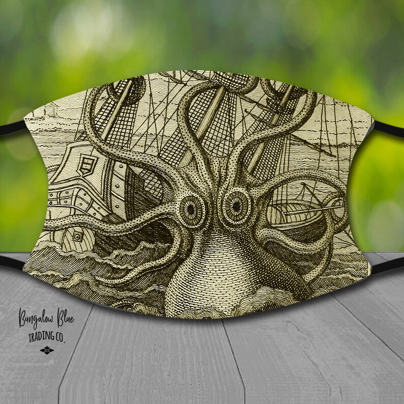 Kraken Face Mask Sea Monster Face Covering | Etsy