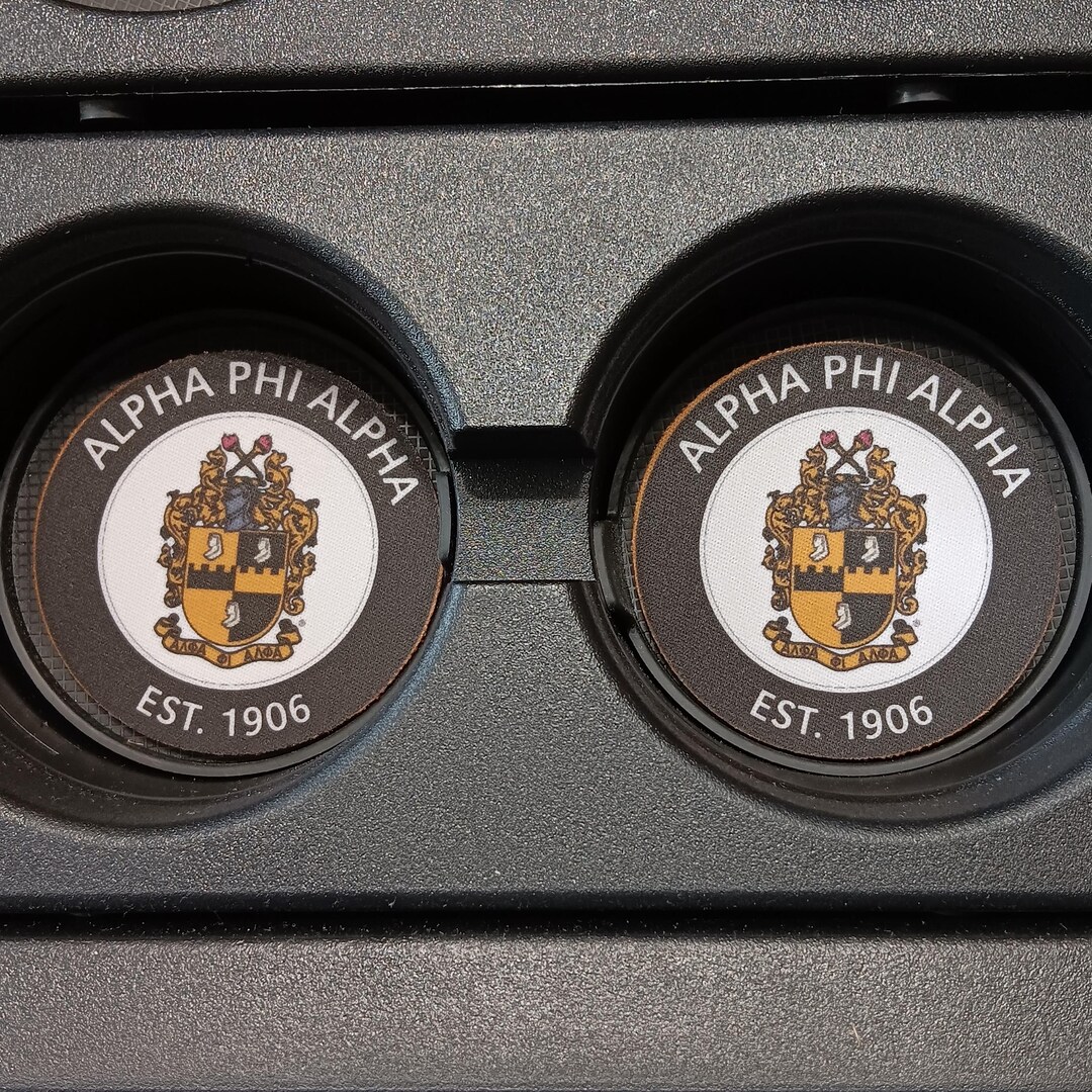 Alpha Phi Alpha,fraternity,universal Fit Car Coasters,car Drink ...