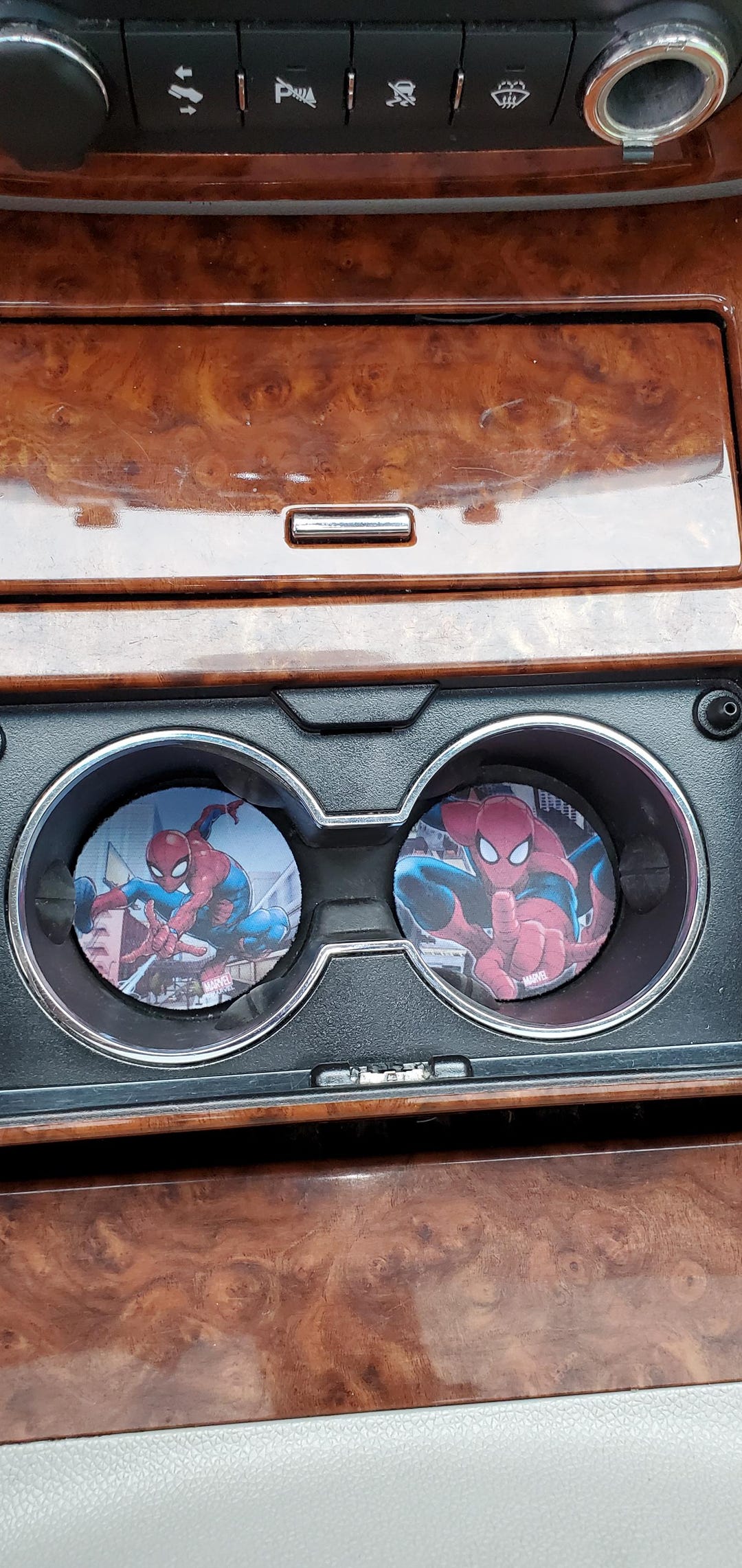 Spiderman,avengers,car Coasters,cup Holder Coaster,coasters,car Decor ...