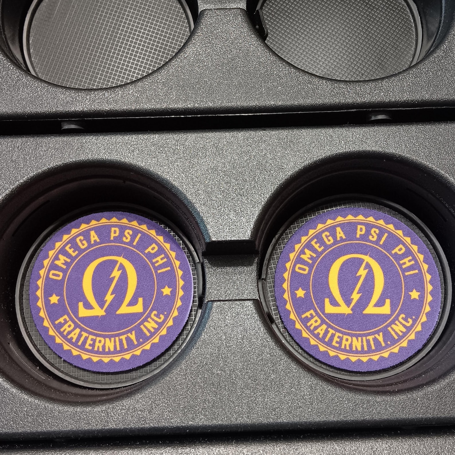 Omega Psi Phi, Que,fraternity,universal Fit Car Coasters,car Drink ...