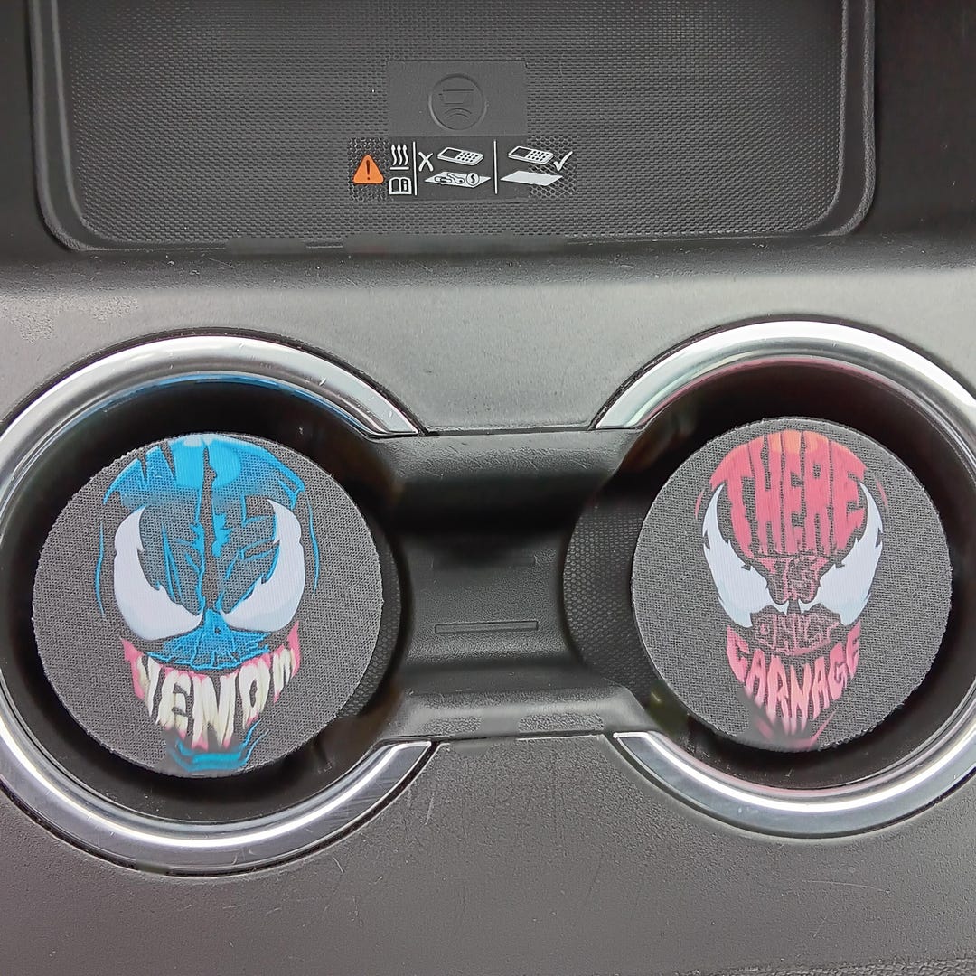 Venom,carnage,car Coasters,cup Holder Coaster,car Decor,auto Decor ...