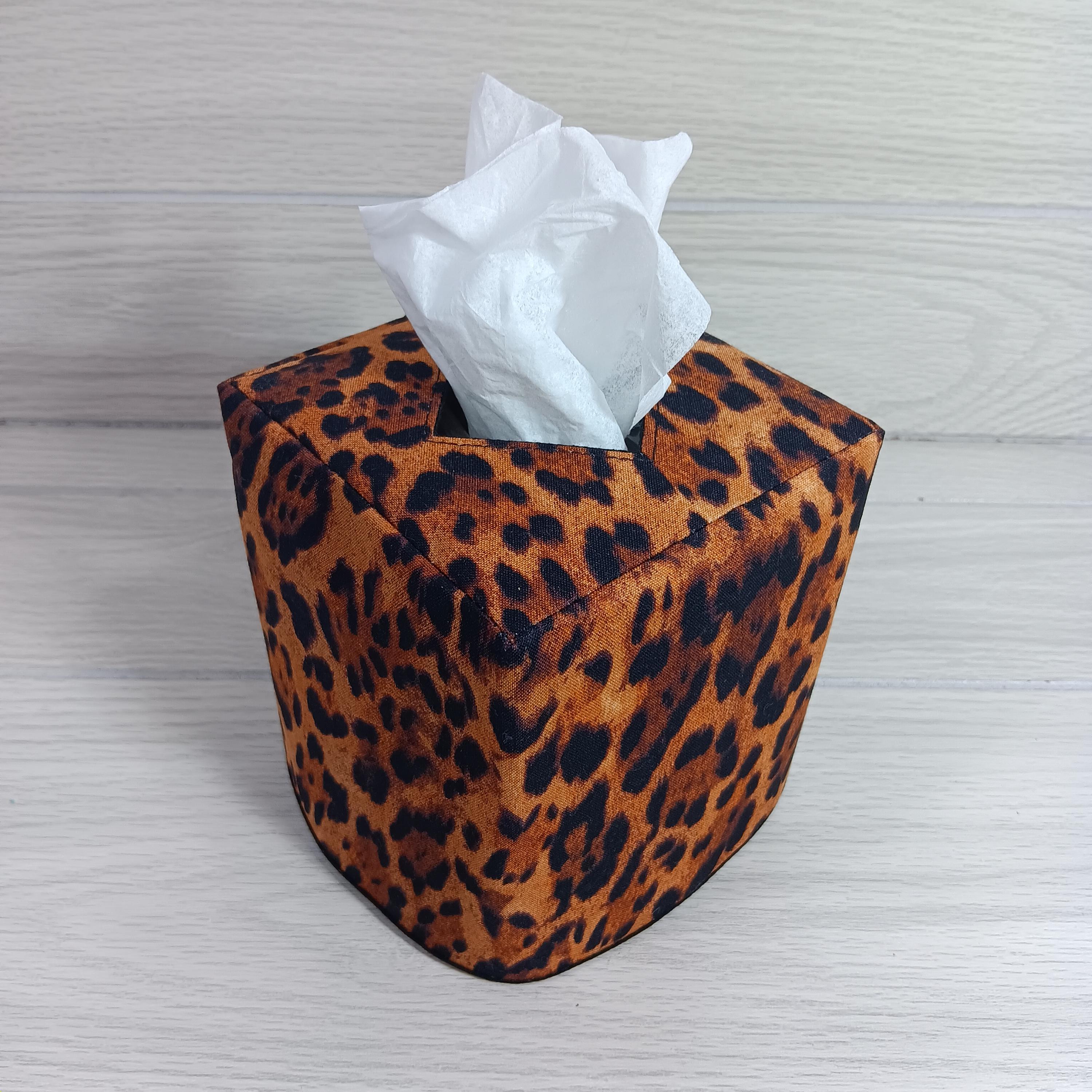 Leopard Print, Fabric Tissue Box Cover, Clothe Tissue Box Cover, Fabric ...