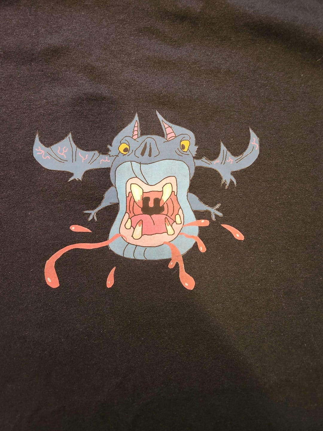 Vampire Bat - Hand-drawn Graphic T-shirt - Etsy