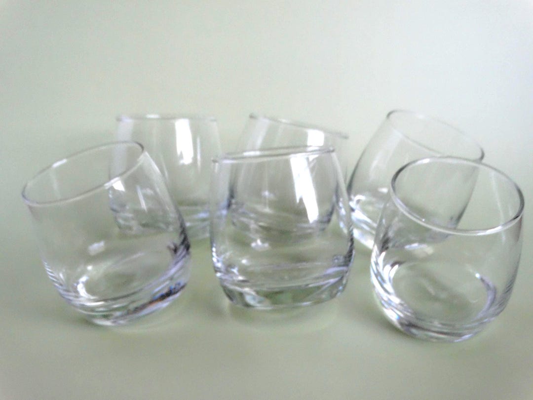 Roly Poly Low Ball Whiskey Rocking Glass Set of 6 - Etsy
