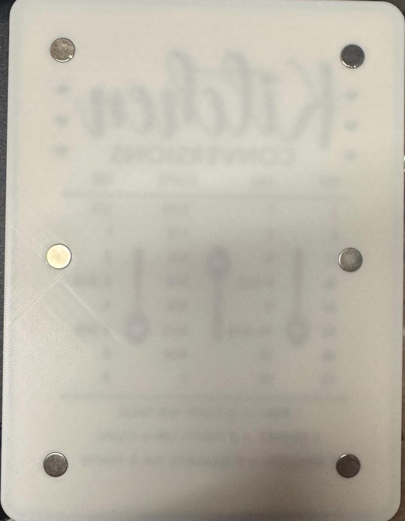 Kitchen Conversion Table - Etsy