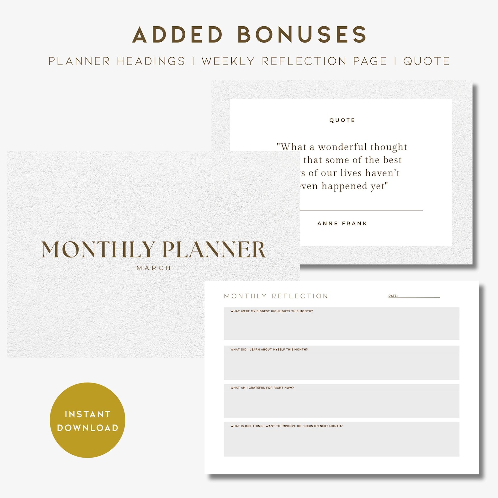 A4 Undated Monthly Planner, Printable Goal Setting (fillable PDF) - Etsy