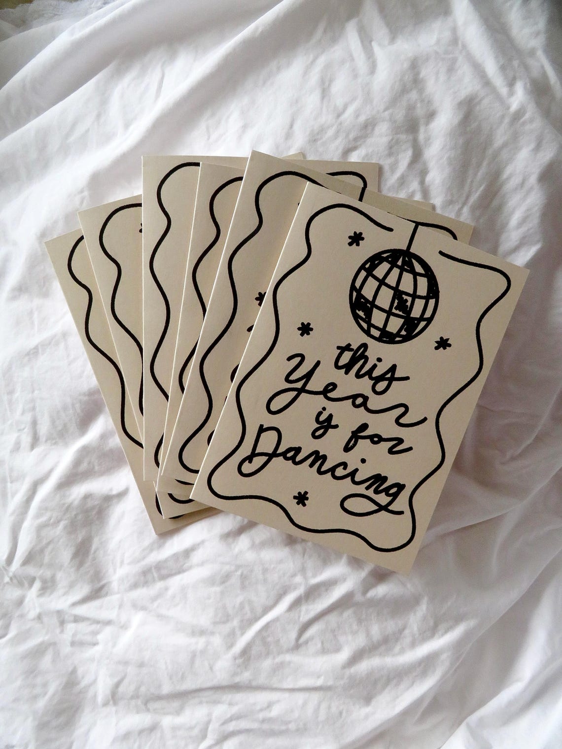 Retro Disco Greeting Cards – ‘this Year is for Dancing’ Blank Cards - Etsy