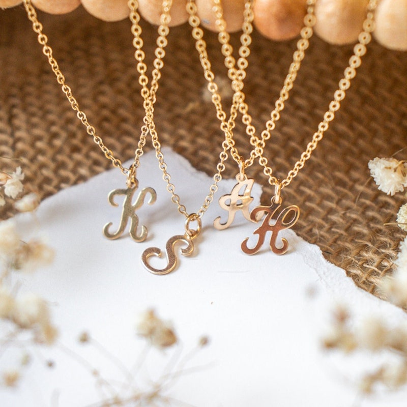 Cursive Necklace - Etsy