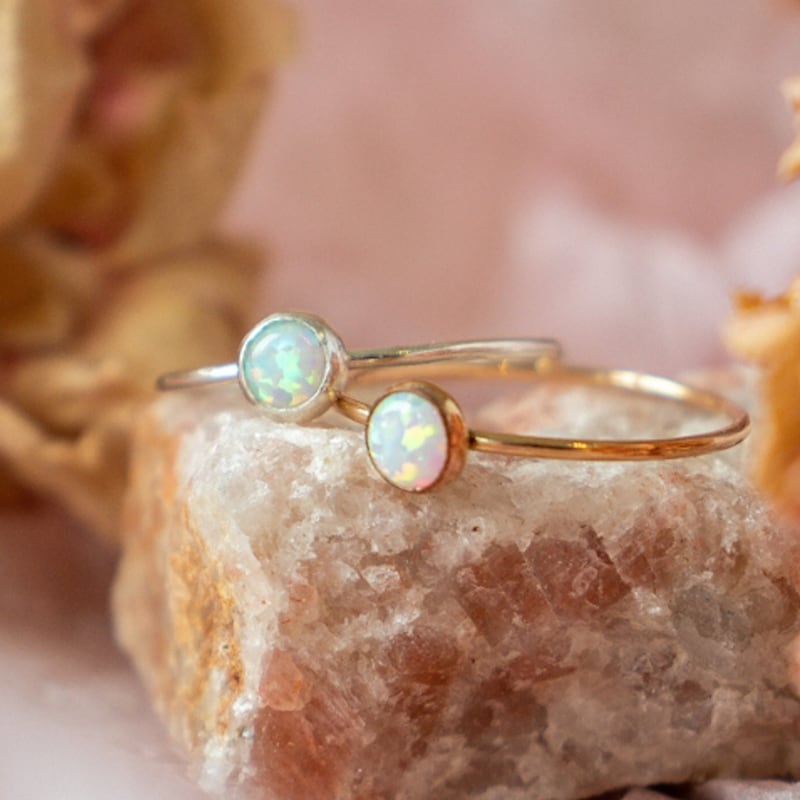 Opal Stacking Ring - Etsy