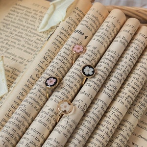 Pressed Flower Ring | Cottagecore Floral Ring | 14K Gold Filled Ring ...