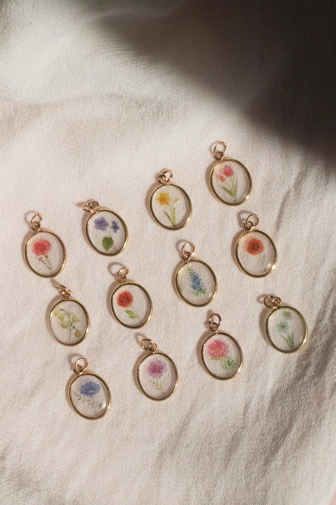 Birth Flower Charm | Birthflower Gift | Flower Jewelry | Gift for Mom ...