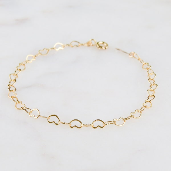 Gold Heart Bracelet - Etsy