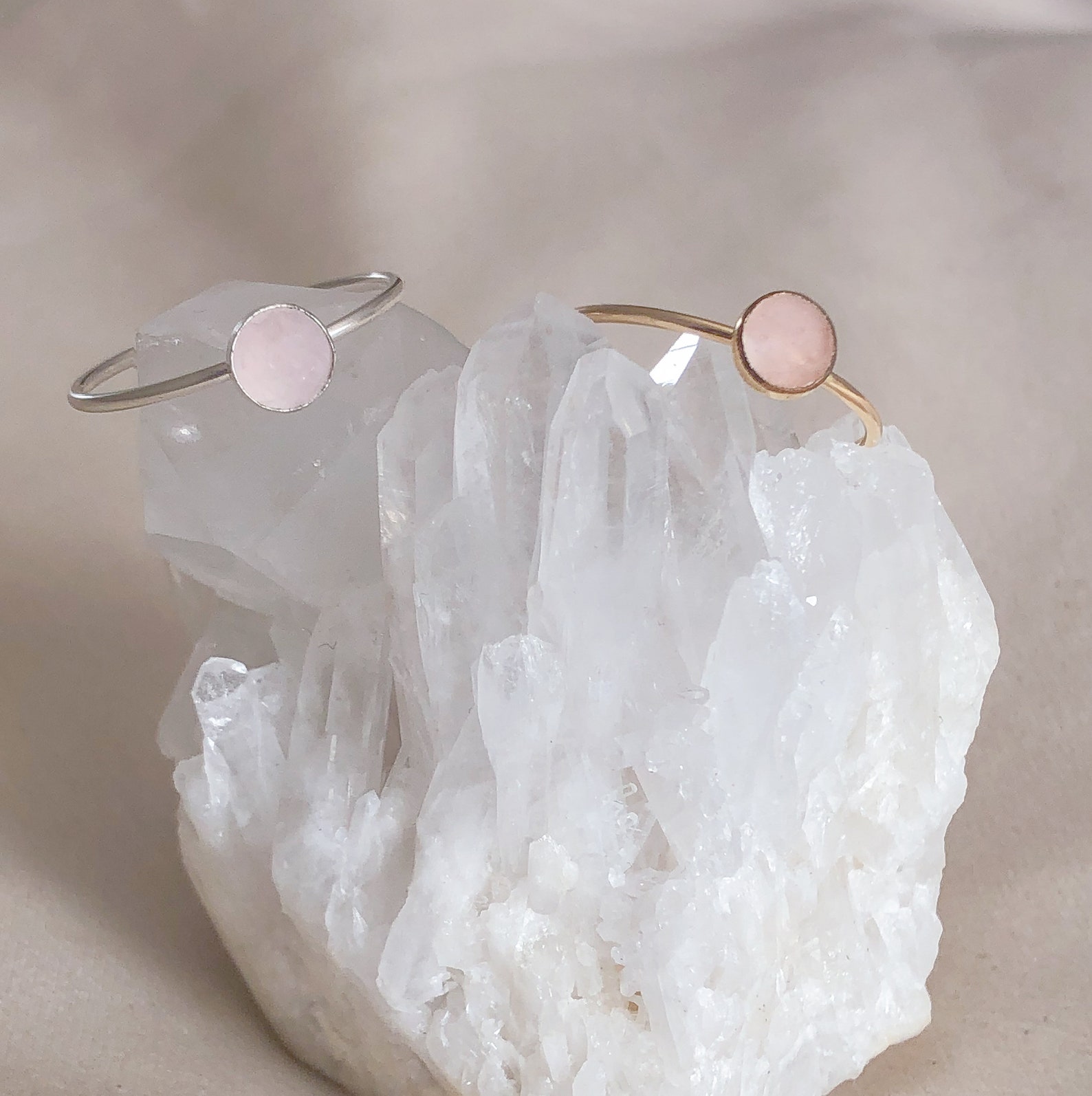 Rose Quartz Ring Rose Quartz Gemstone Ring Personalized | Etsy