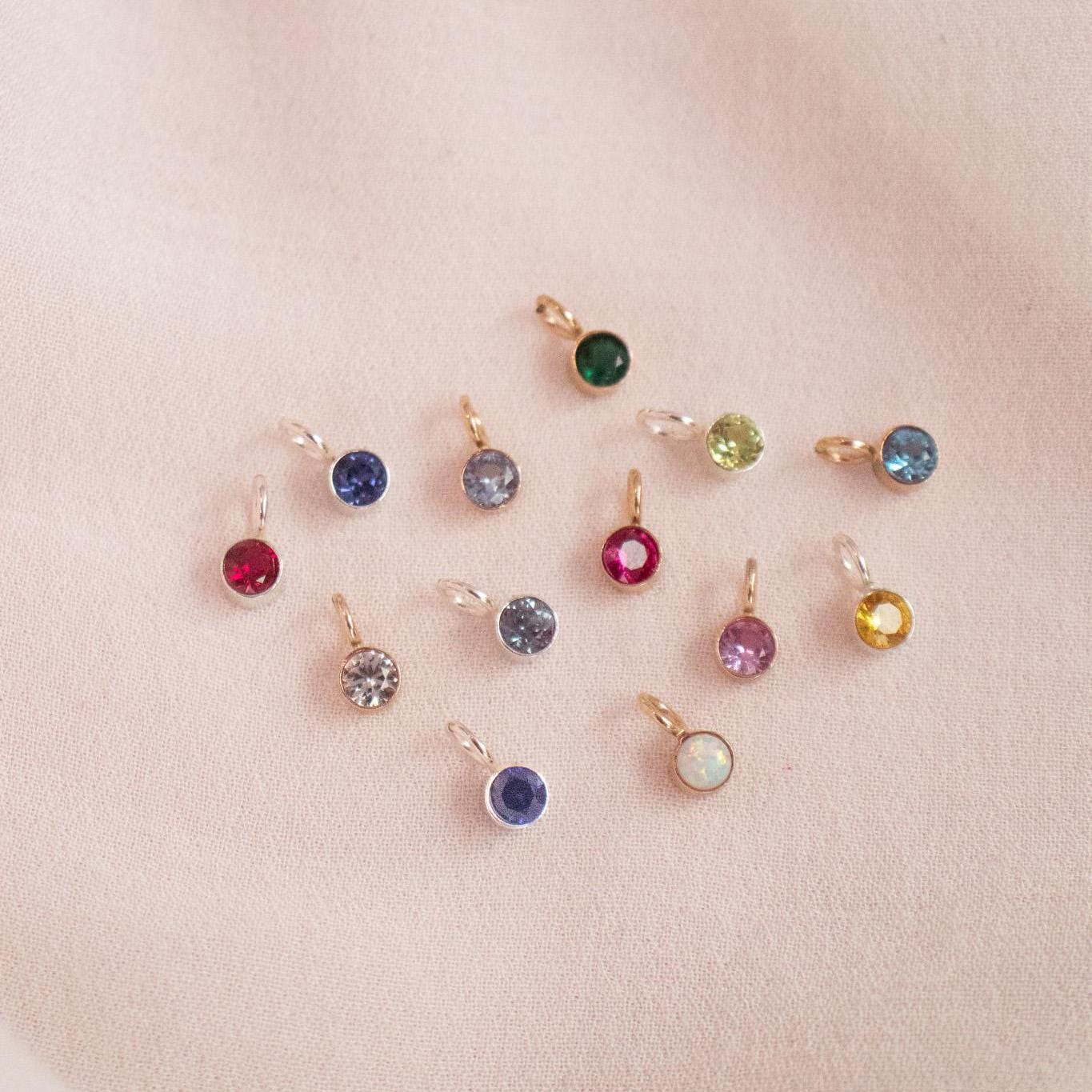 Birthstone Charm Add on | Birth Month Gift for Mom | Push Present ...