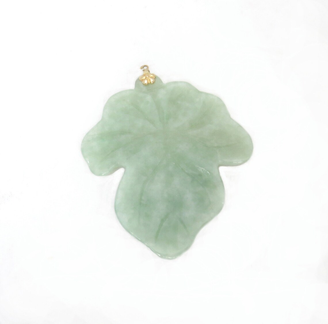 Vintage Translucent Water JADE Leaf PENDANT - Etsy