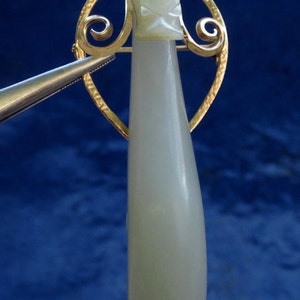 Rare MING'S Honolulu Isami Doi JADE "dragon" Belt Hook 14k Gold Brooch ...