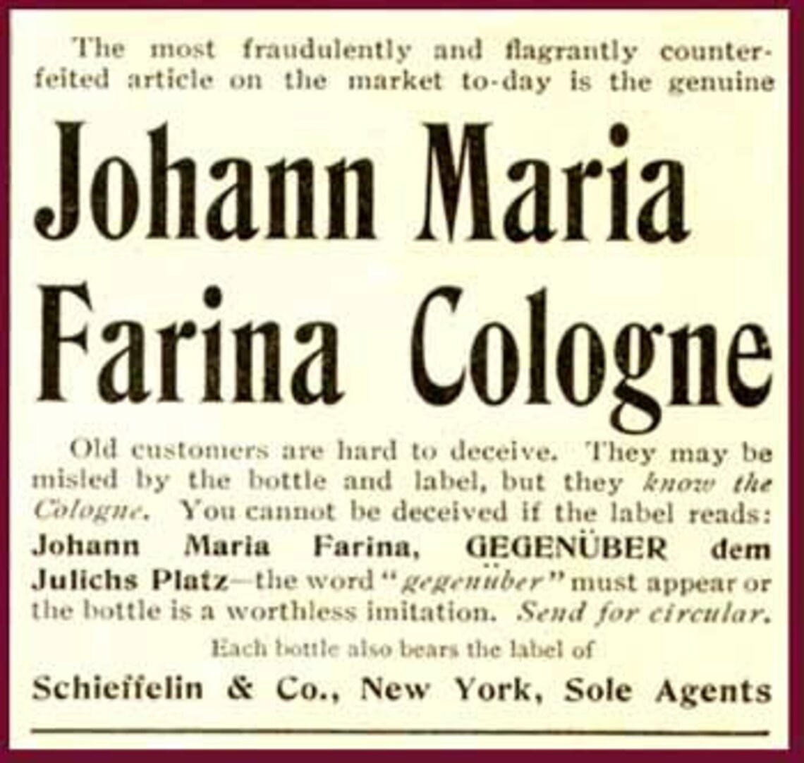 Rare Antique JOHANN Maria FARINA Gilt Flask Can Perfume Container CHARM ...