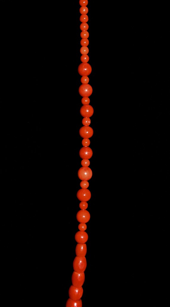 Hawaii Estate Pacific Deep Sea RED CORAL 18k Clasp 28… - Gem