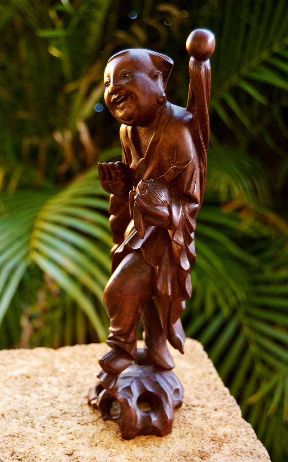 Antique Chinese Finely Carved ROSE Wood hunter Statue Figurine - Etsy