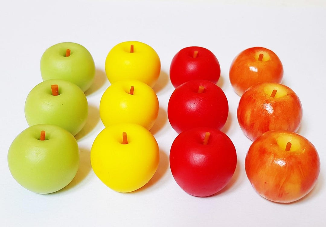 12-pcs. Miniature Mixed Apples Barbie Food * Doll Mini 1.5cm Gala Apple ...