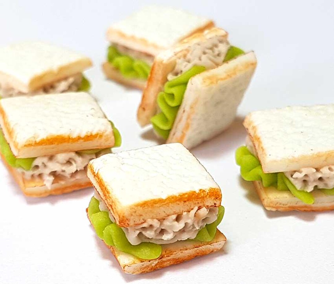 20 Dollhouse Miniature Tuna Sandwiches: Polymer Clay Mini Food - Etsy UK