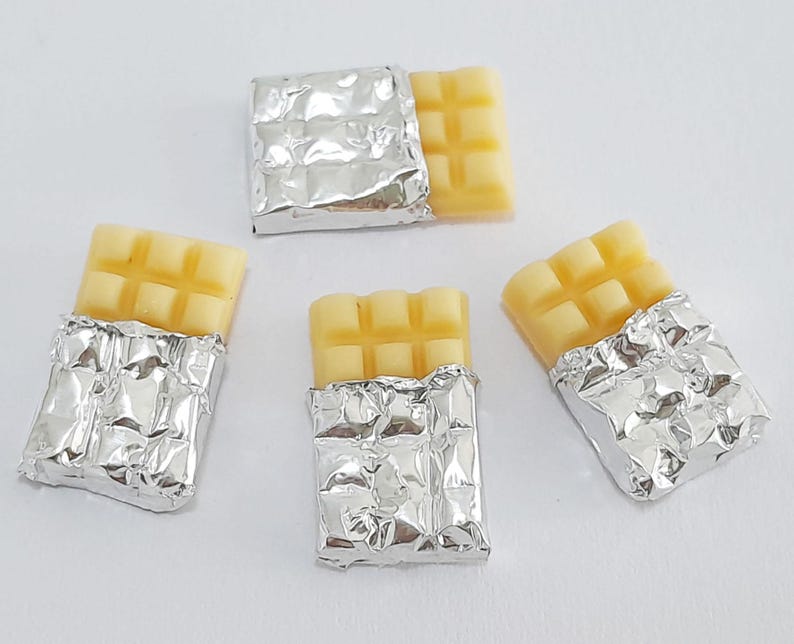 50 Miniature White Chocolate Bars: Dollhouse Candy, Handmade Polymer ...