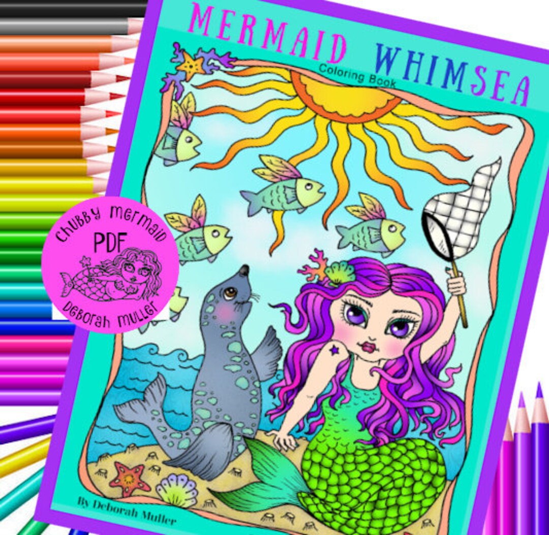 Mermaid Whimsea Coloring Book PDF. Fun, Whimsical Little Mermaids to ...