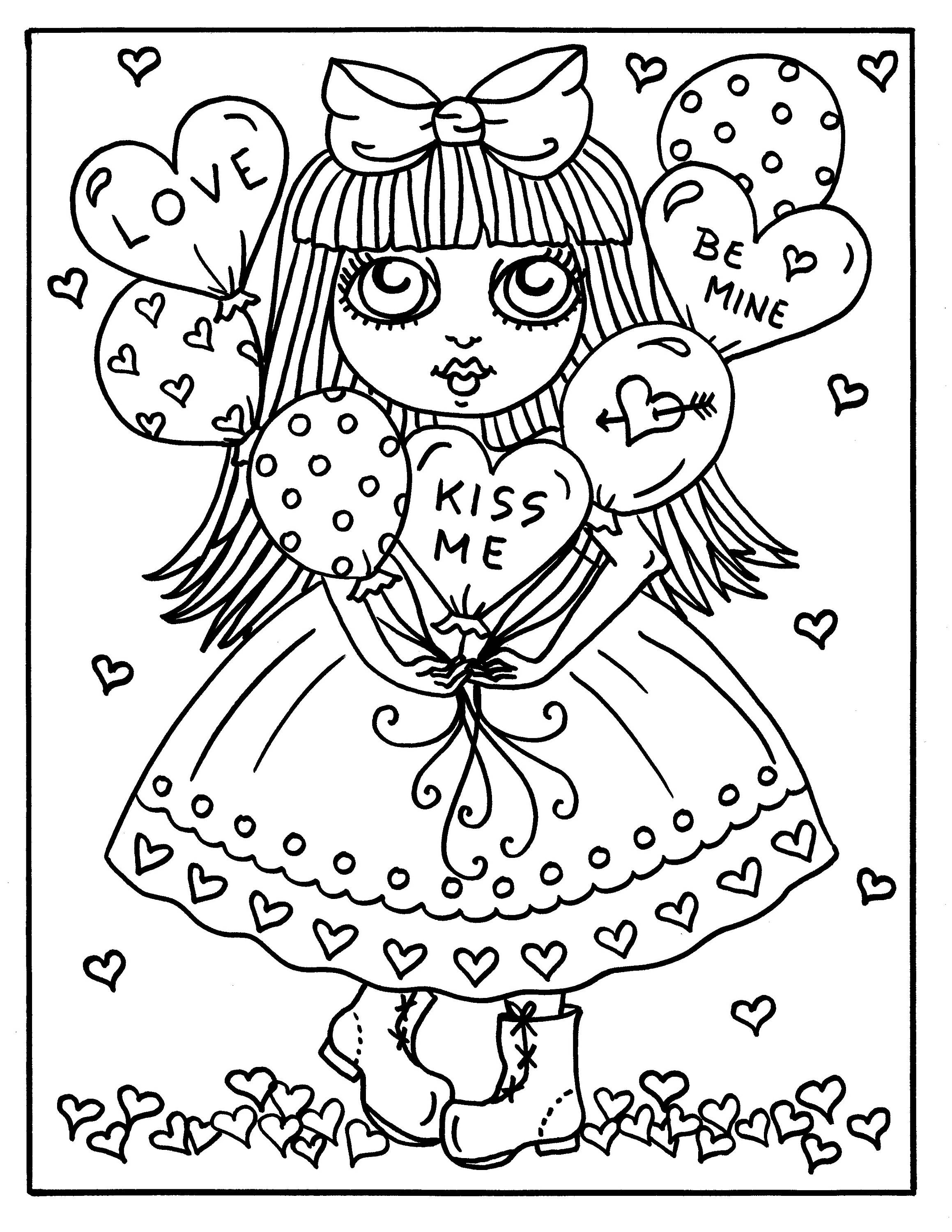 5 Pages Digital Downloads Valentine Girls Sweethearts Digi - Etsy