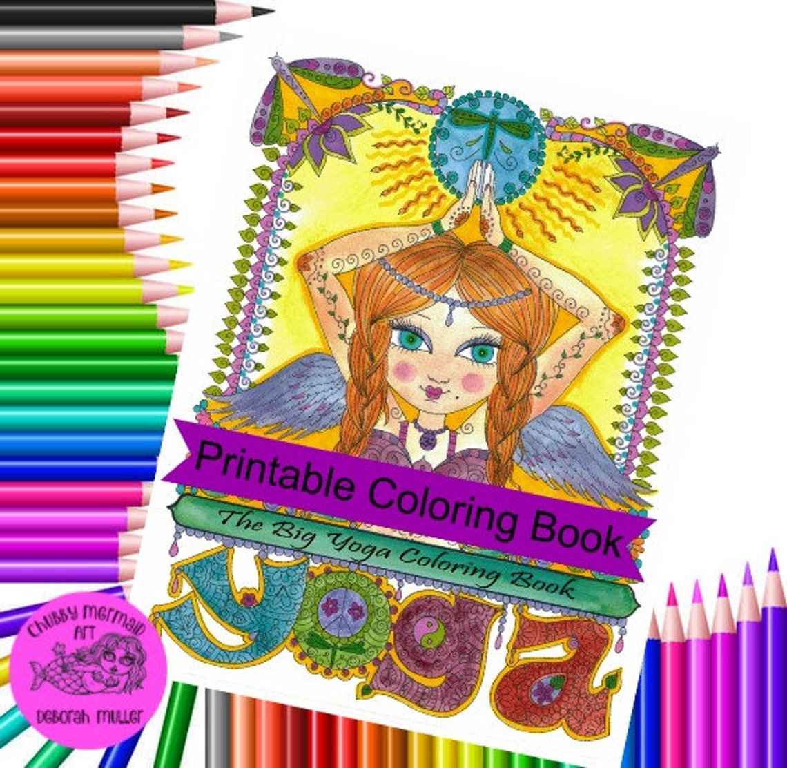 Digital Yoga Coloring Book Instant Download Adult Coloring - Etsy