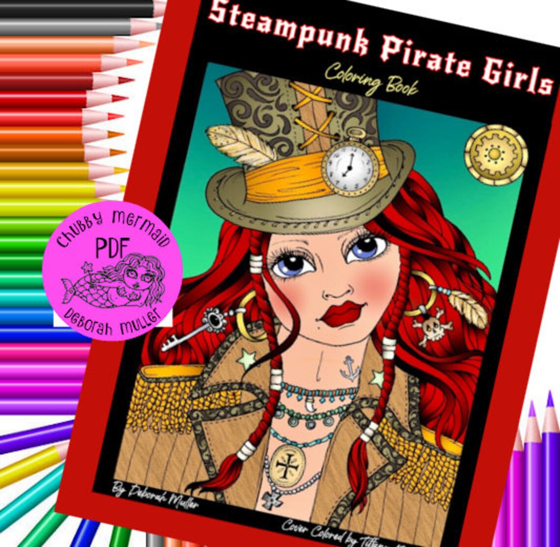 Steampunk Pirate Girls Coloring Fun Instant Download Print - Etsy