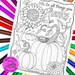 FALL Owl PDF to Color. Digital Coloring Page for Fall - Etsy