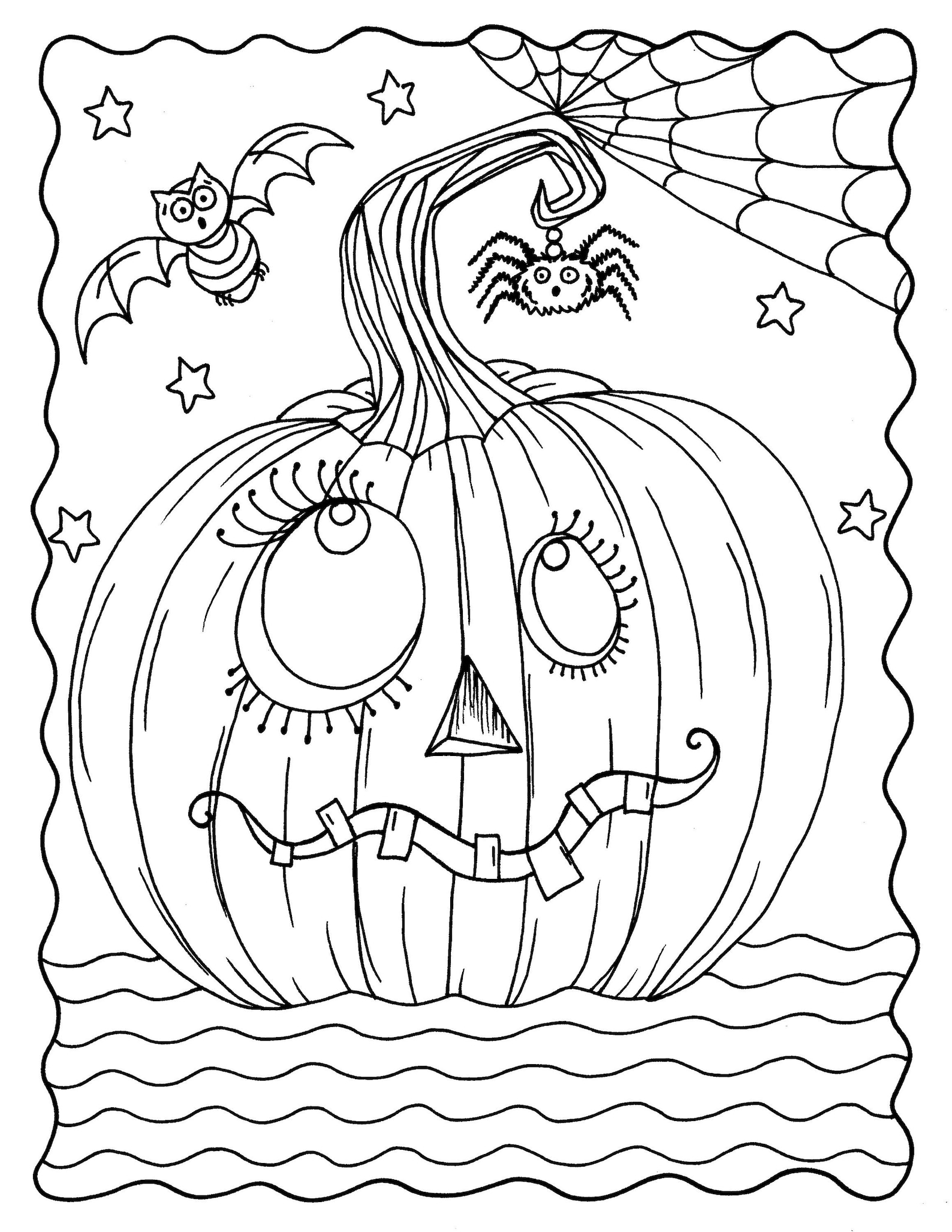 GOOFY Pumpkin Coloring Page Digital Download, Instant Printable, Adult ...