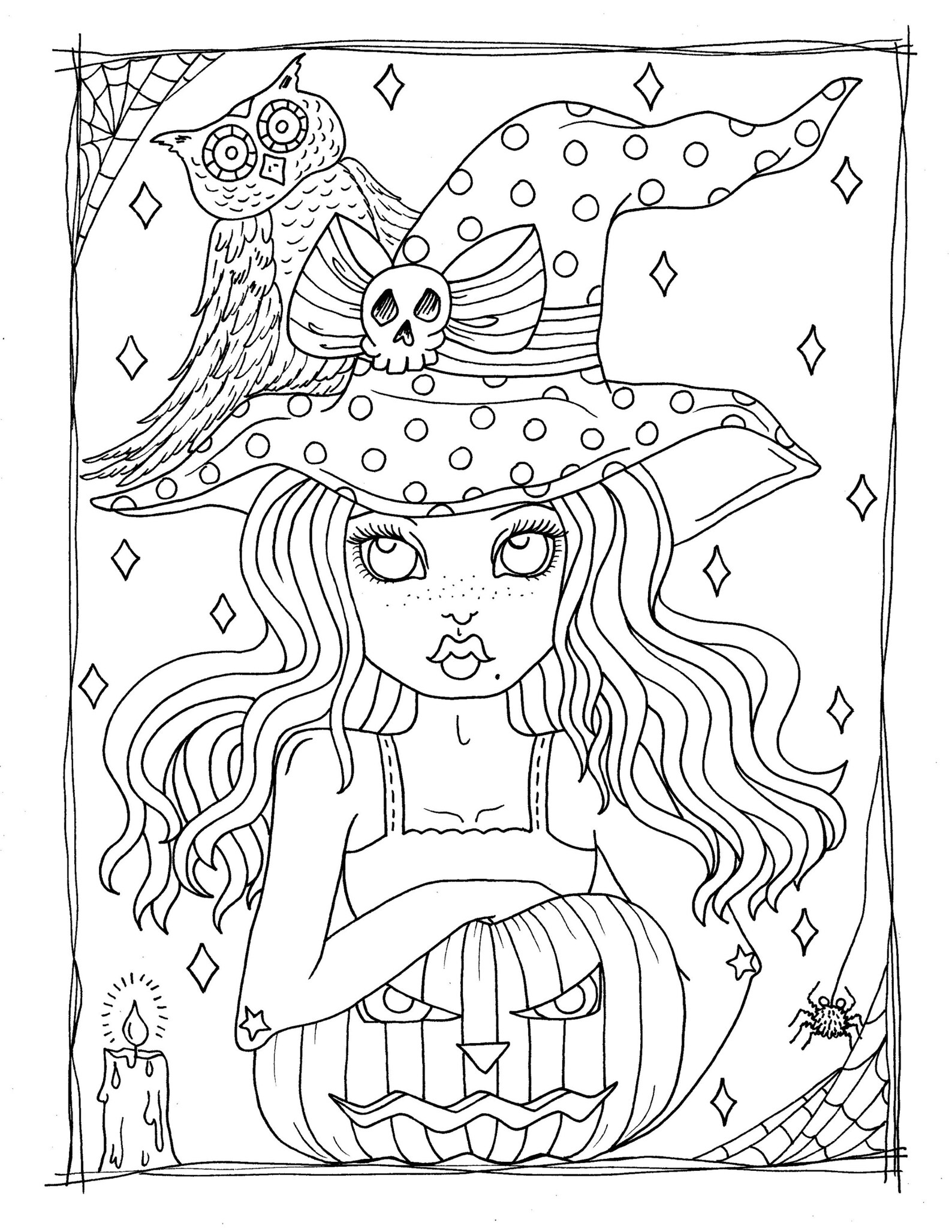 Little Witches Digital Coloring Book. Fun Little Witches | Etsy