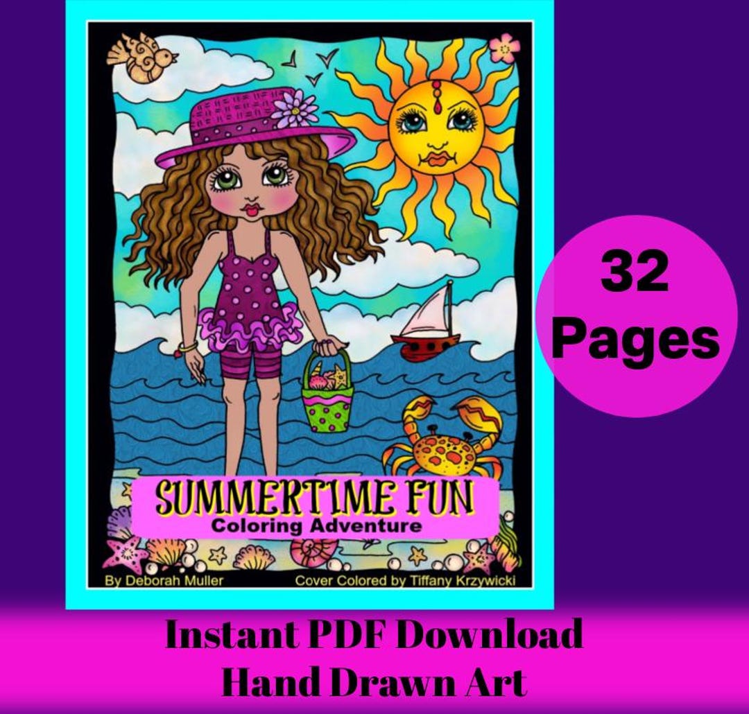Summertime Fun Coloring Book Full of Magical Memories of Summer. PDF ...