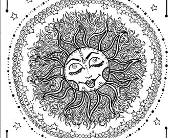 Abstract Moon Coloring Pages