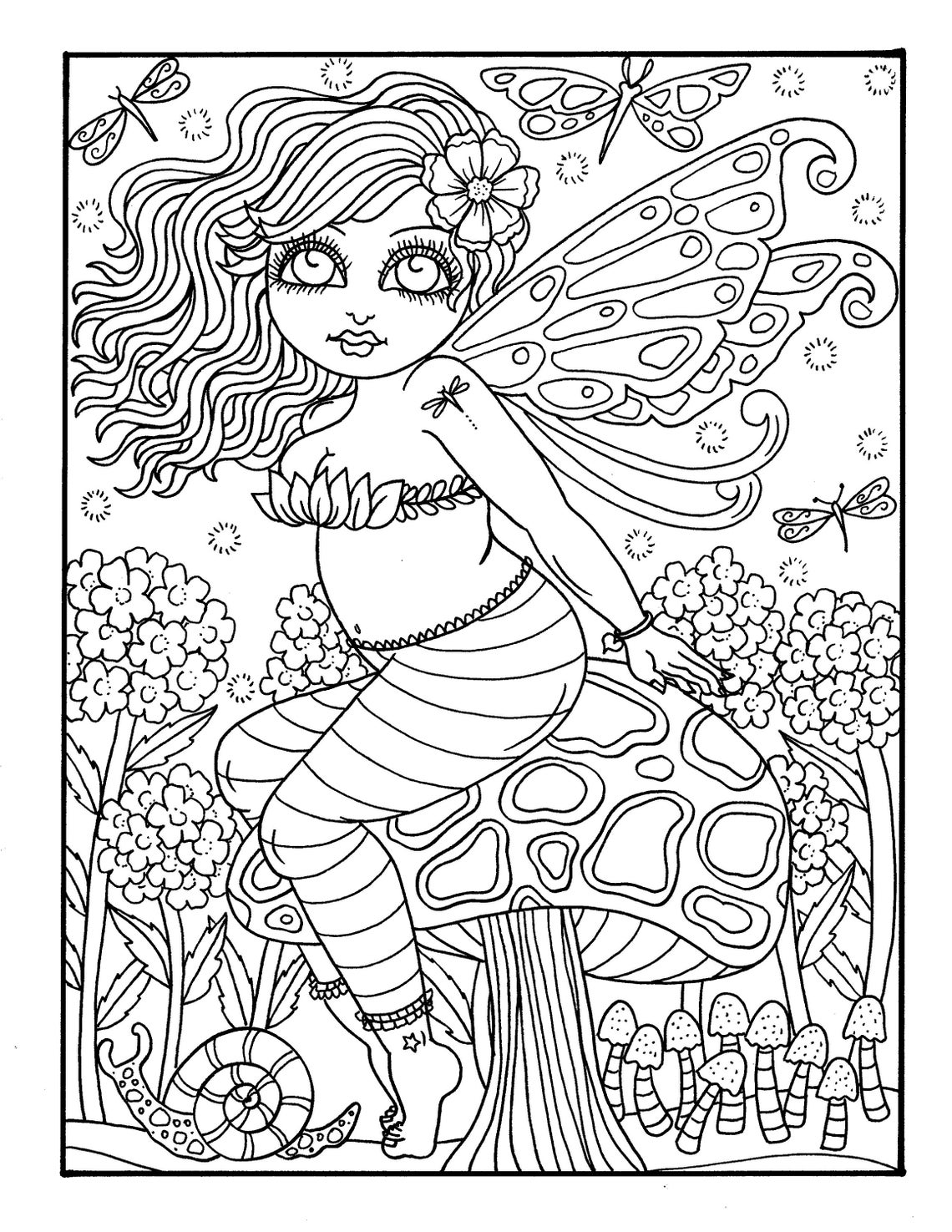 CHUBBY FAIRIES Digital Coloring Book, Fairy Coloring Pages, Fairy ...