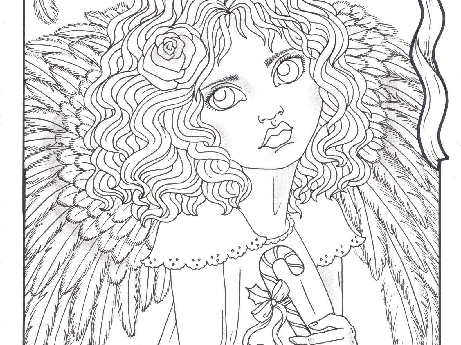 Christmas Angels Coloring Book PDF files Instant download. | Etsy