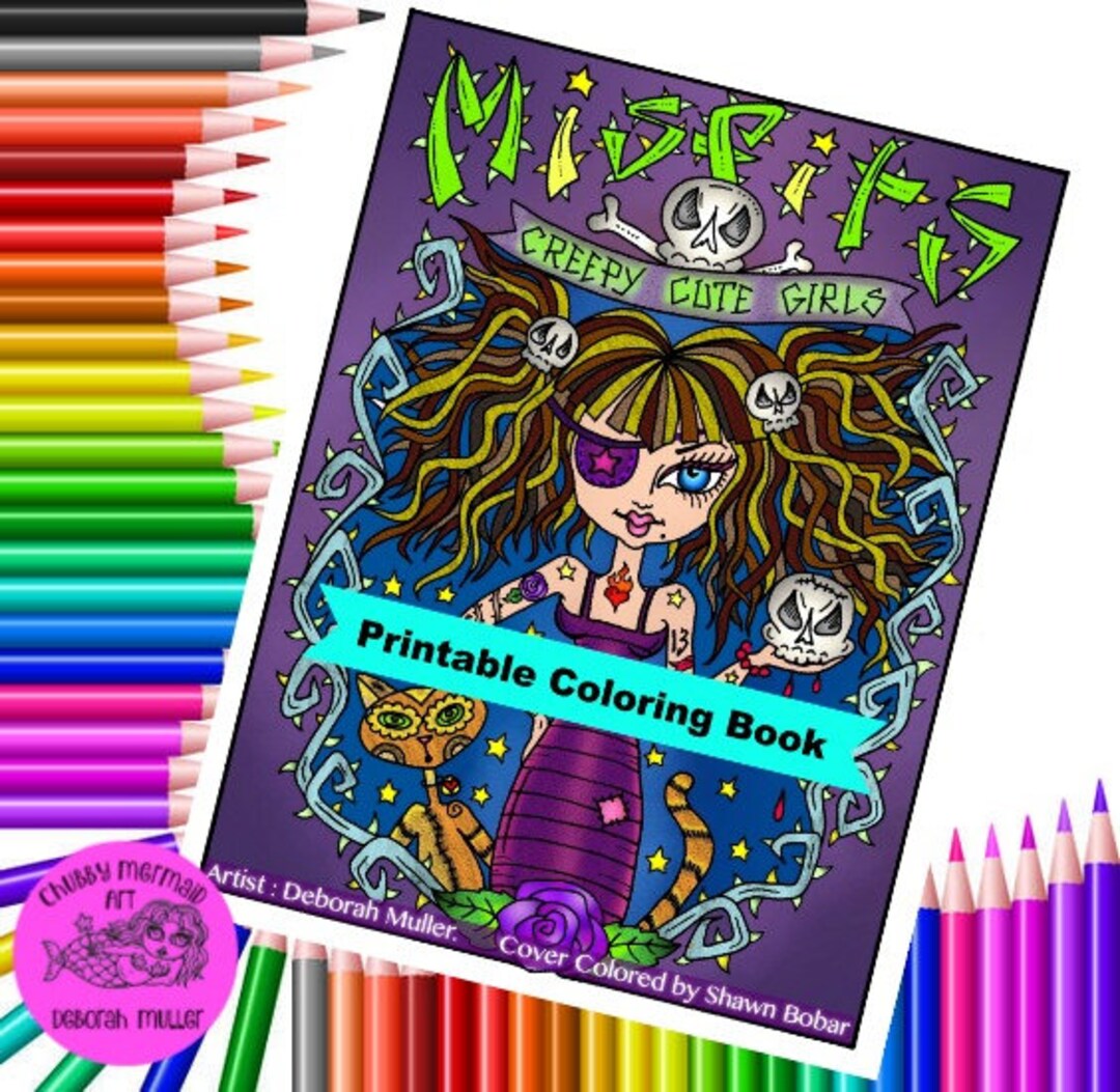 Misfits Digital Coloring Book PDF Printable Coloring Pages, Halloween ...