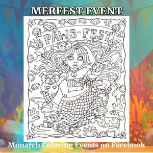 MERFEST EVENT 2023 on Facebook at Monarch Coloring Events. Paws-fest ...
