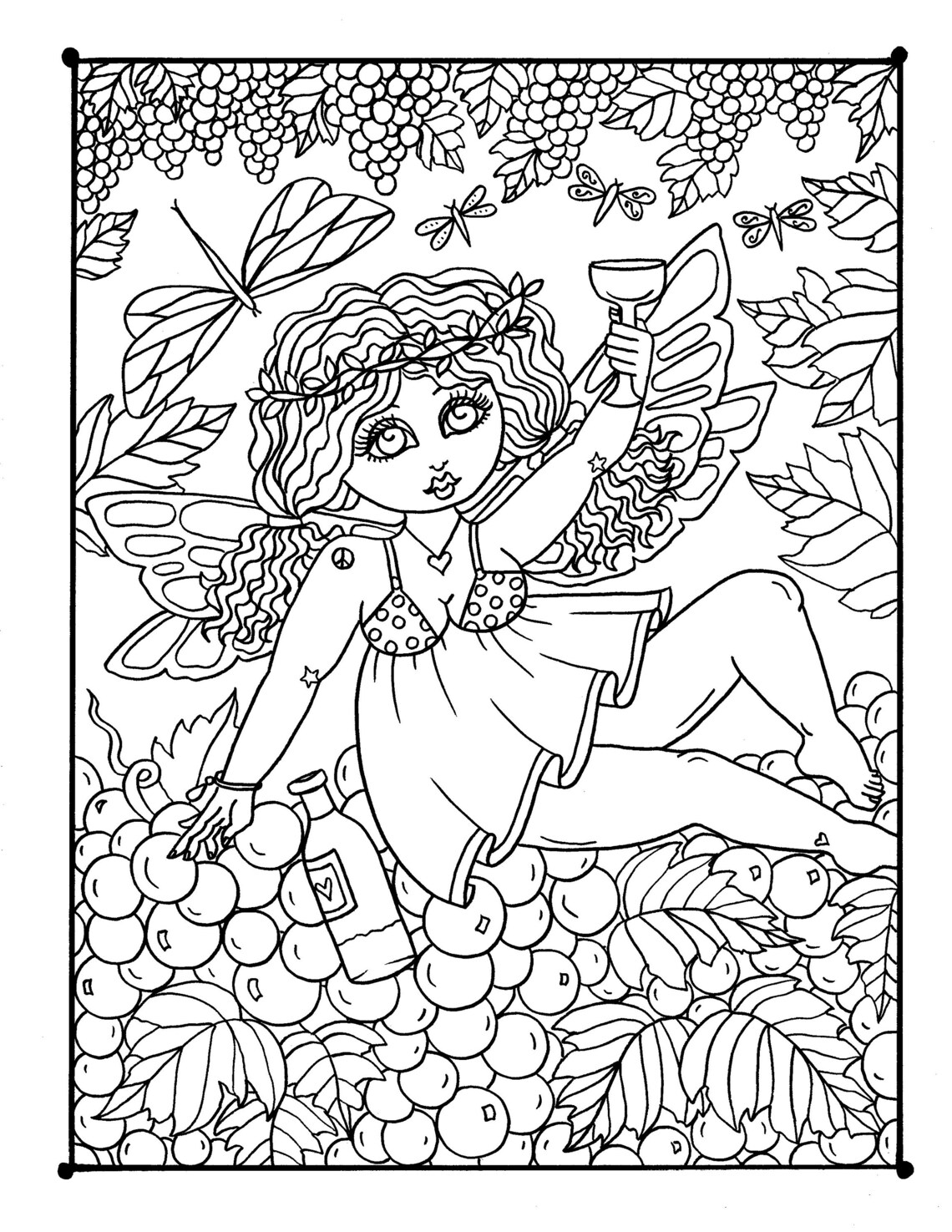 CHUBBY FAIRIES Digital Coloring Book, Fairy Coloring Pages, Fairy ...