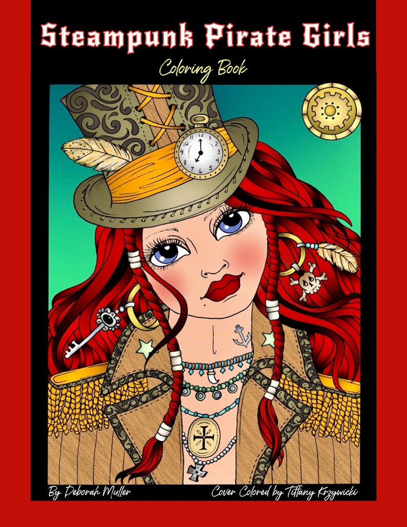 Steampunk Pirate Girls Coloring Fun Instant Download Print | Etsy