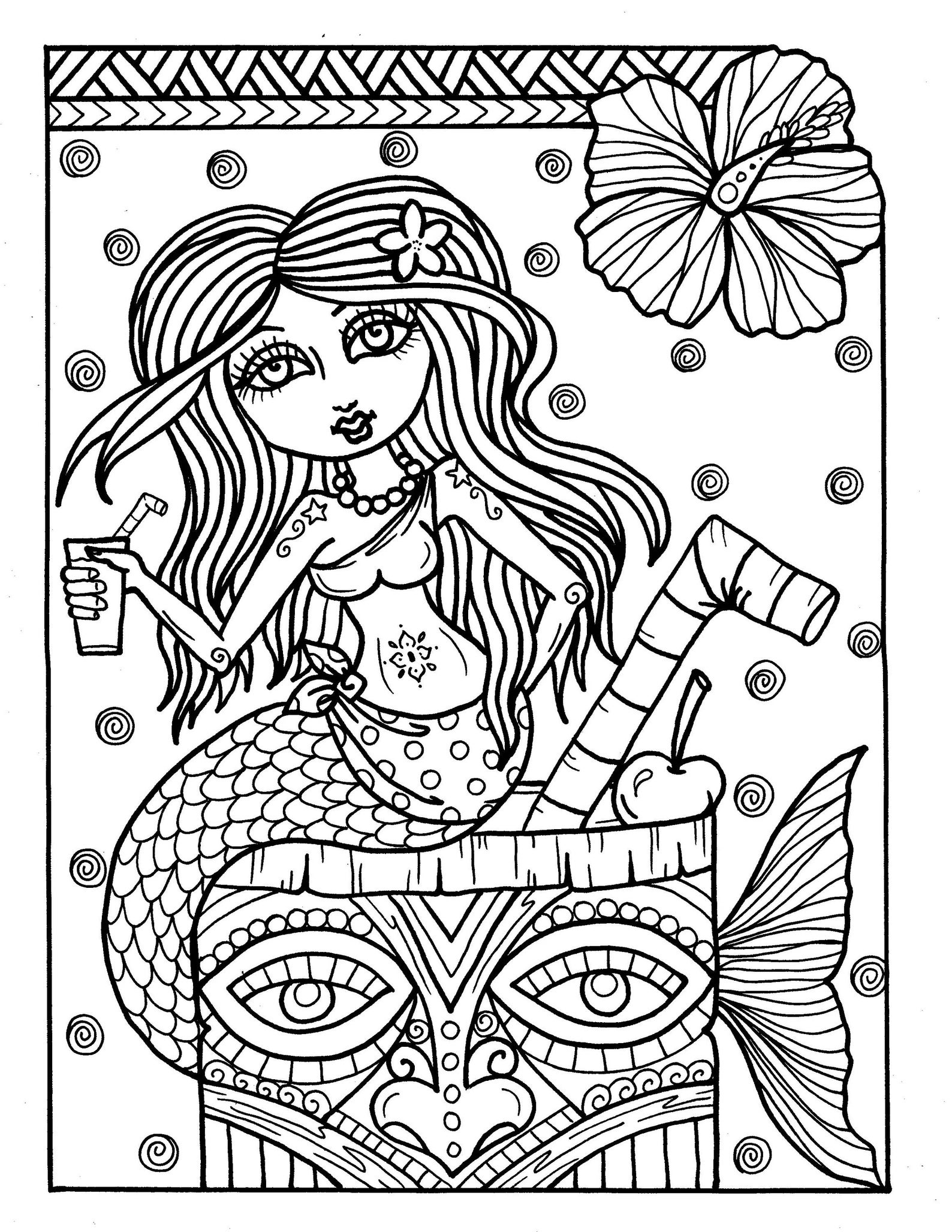 5 Pages Instant Downoads 5 Pages To Color Hawaiian Color Etsy
