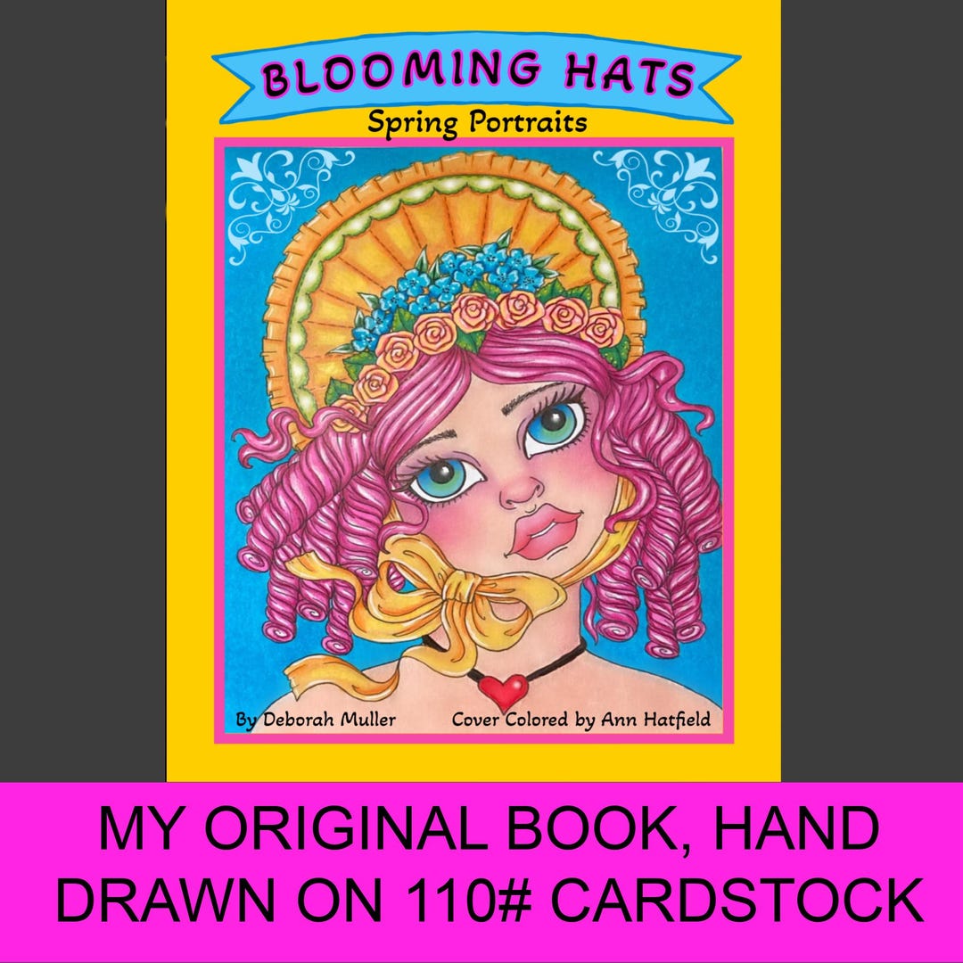 Original Pages of My Coloring Books. 110# Cardstock, Unbound, Hand ...