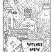 Witchy Brew Coloring Page PDF. Halloween Coloring. Fun Coloring Pages ...