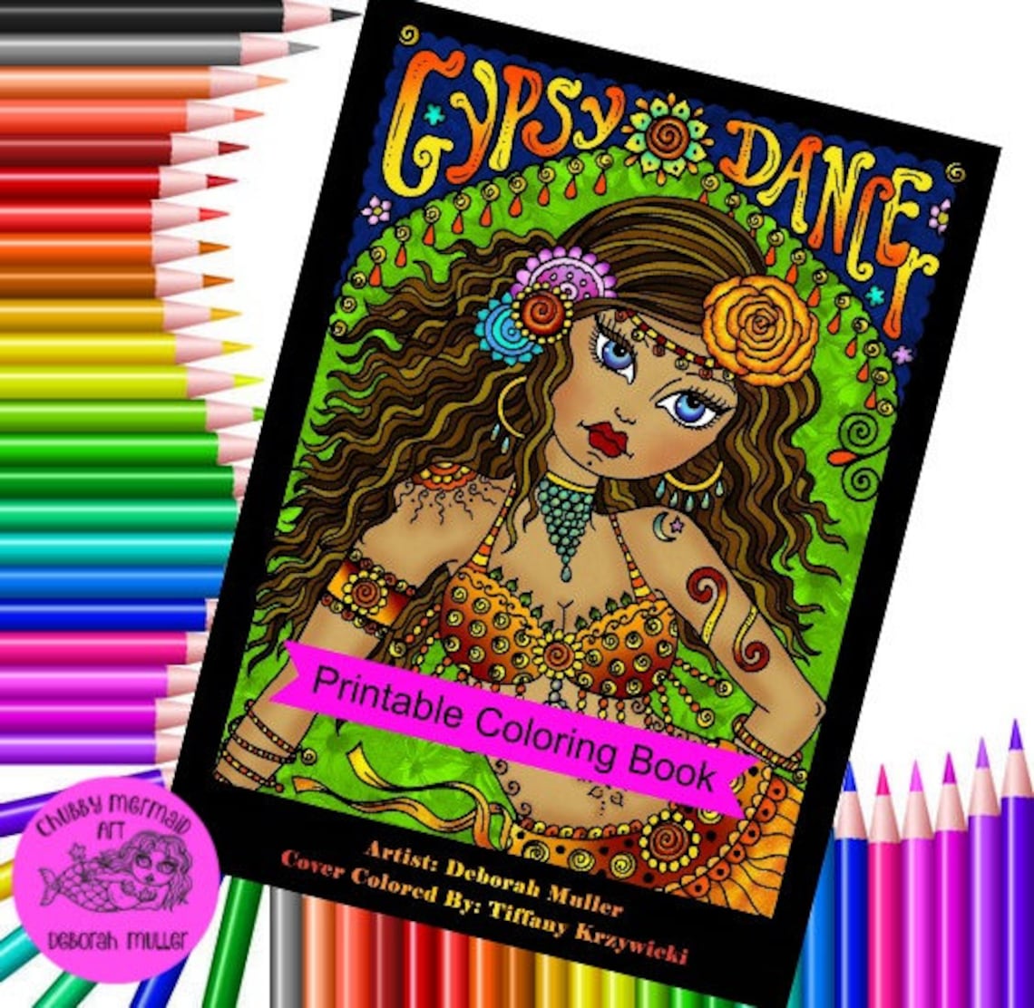 Digital Coloring Book Gypsy Dancer Belly Dancers Gypsies | Etsy
