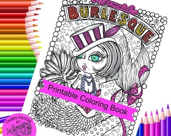 Burlesque Fun Coloring - Etsy