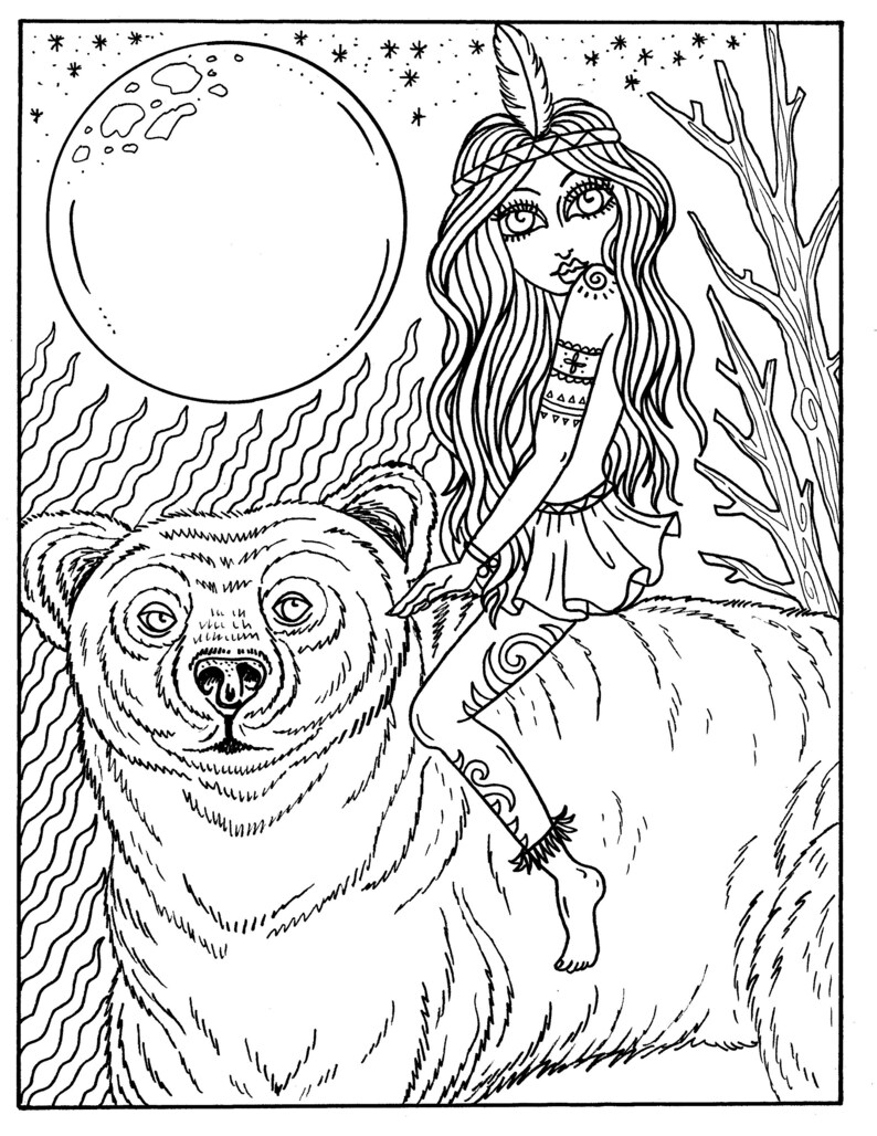 Wild Women of the Woods Coloring Book, Instant Download, Printable ...