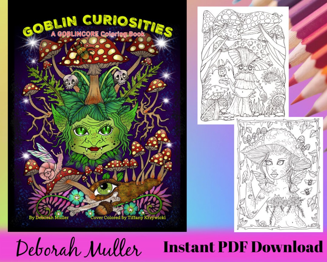 GOBLIN CURIOSITIES Coloring Book. 28 Pages of Goblincore Style - Etsy