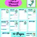 Planner Pages Printable. Cute Mermaids to Brighten Your Day 10 Pages ...